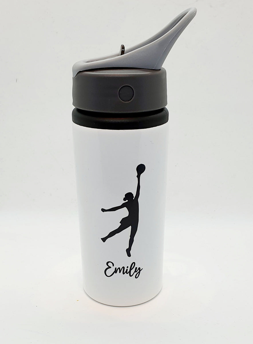 Personalised netball water bottle – Hawkins Personalised Printing