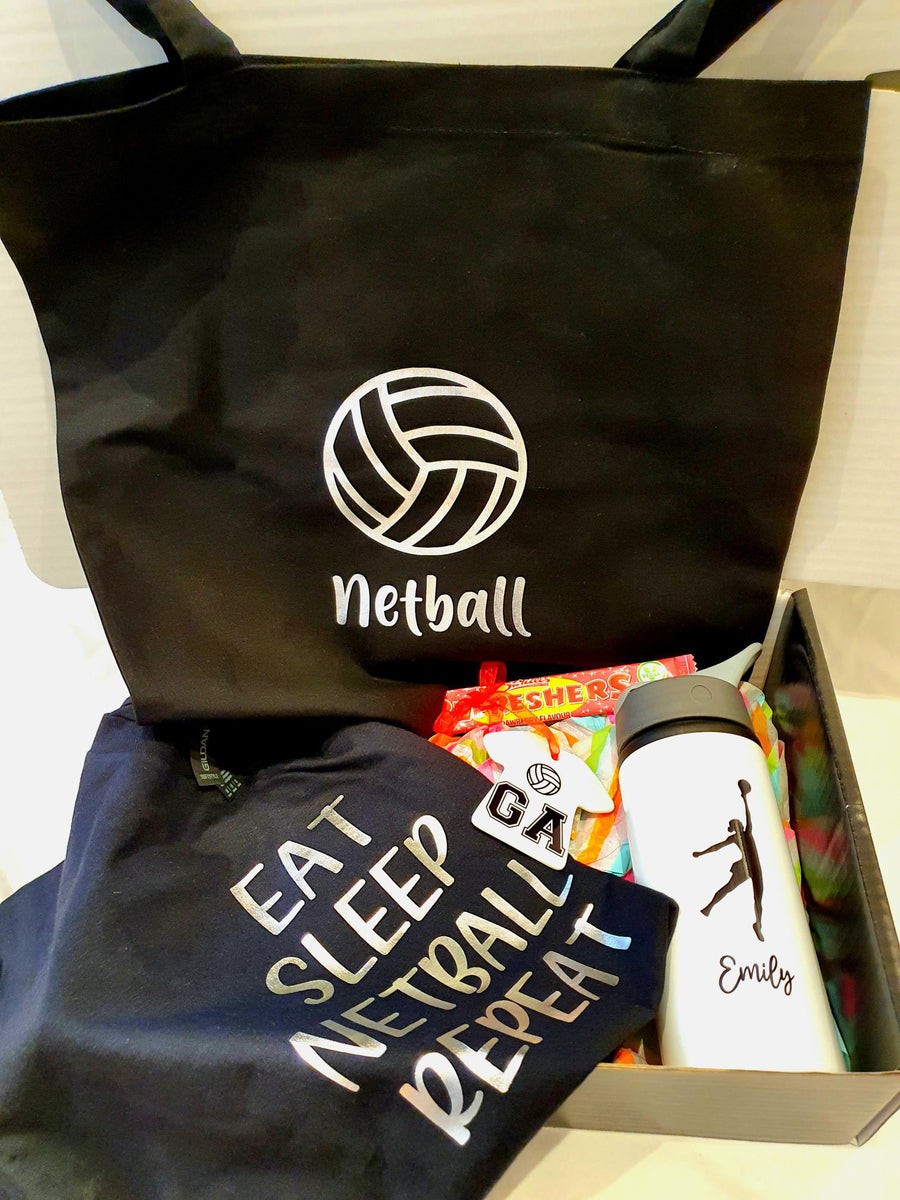 Netball Gift Box including water bottle – Hawkins Personalised Printing